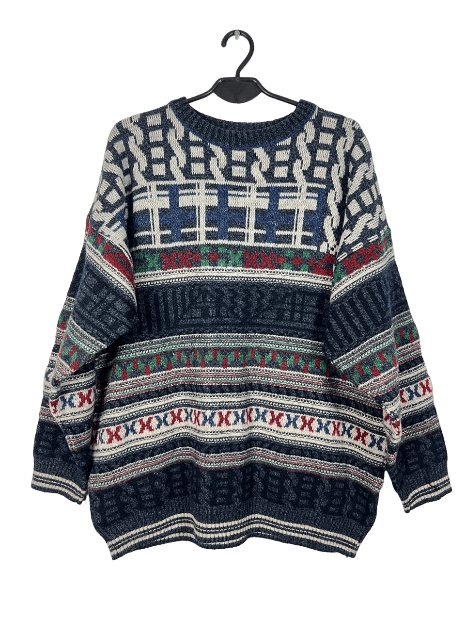 Vintage Sweterek Norweski Niebieski - Baza Vintage
